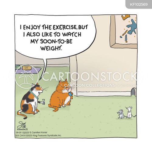 Watching Weight Cartoons and Comics - funny pictures from CartoonStock