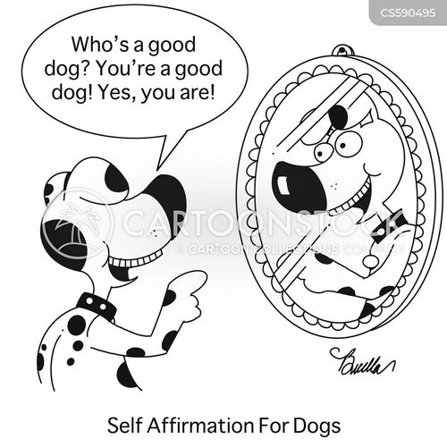Affirmation Mirror Cartoons and Comics - funny pictures from CartoonStock