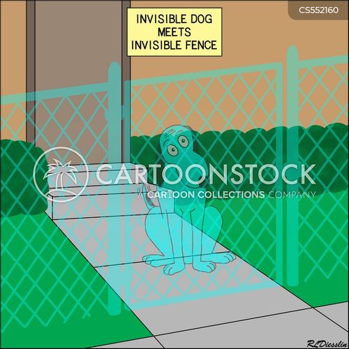 Invisible Fence Cartoons and Comics - funny pictures from CartoonStock