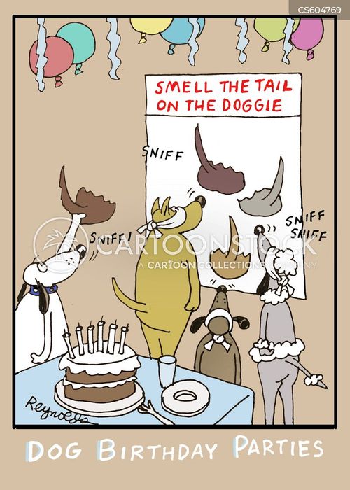 Dog Birthday Parties Cartoons and Comics - funny pictures from CartoonStock