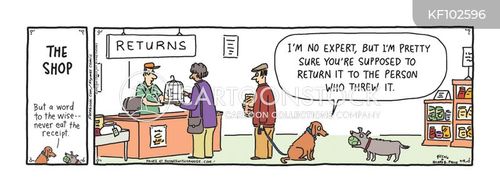 Return Policies Cartoons and Comics - funny pictures from CartoonStock