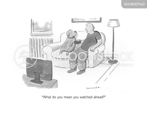 Dogs Watching Tv Cartoons and Comics - funny pictures from CartoonStock