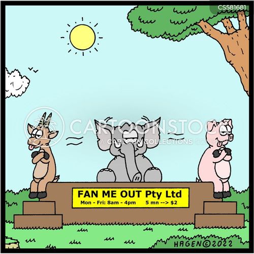 Fanning Cartoons and Comics - funny pictures from CartoonStock