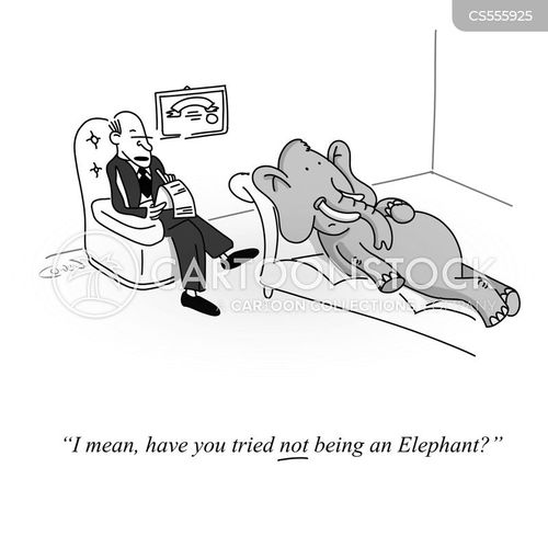 Therapy Elephant Cartoons and Comics - funny pictures from CartoonStock
