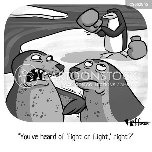 Fight Or Flight Cartoons and Comics - funny pictures from CartoonStock