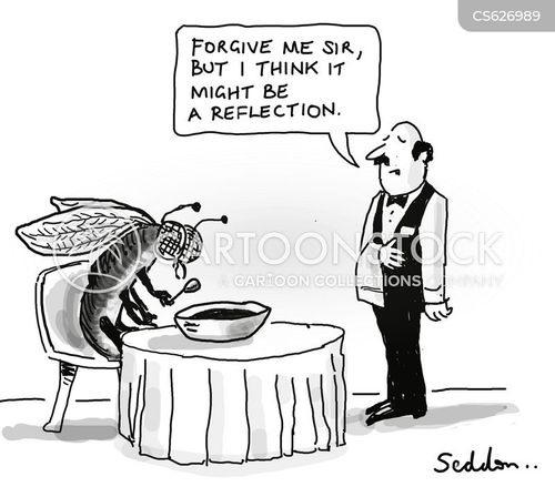 Reflection In Soup Cartoons and Comics - funny pictures from CartoonStock