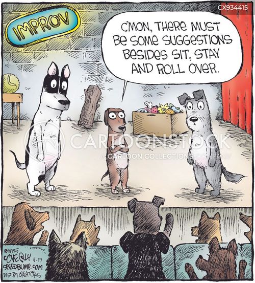 Canine Performer Cartoons and Comics - funny pictures from CartoonStock