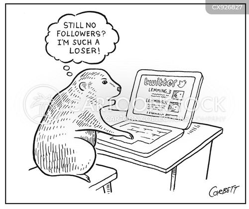 Twitter Presence Cartoons and Comics - funny pictures from CartoonStock
