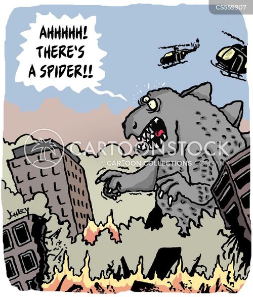 Attack Spider Cartoons and Comics - funny pictures from CartoonStock