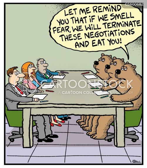 Negotiation Table Cartoon