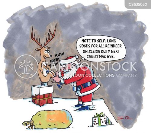 Rooftop Sleigh Cartoons and Comics - funny pictures from CartoonStock