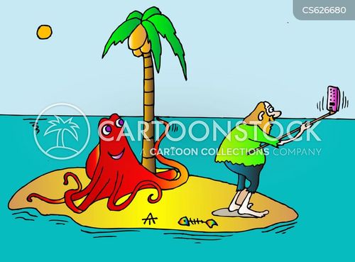 Octopus Selfie Cartoons and Comics - funny pictures from CartoonStock