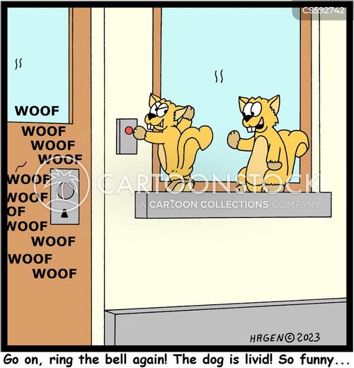 Ring Doorbell Cartoons and Comics - funny pictures from CartoonStock