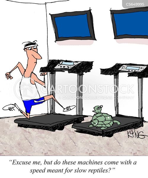 Turtle On Treadmill Cartoons and Comics - funny pictures from CartoonStock