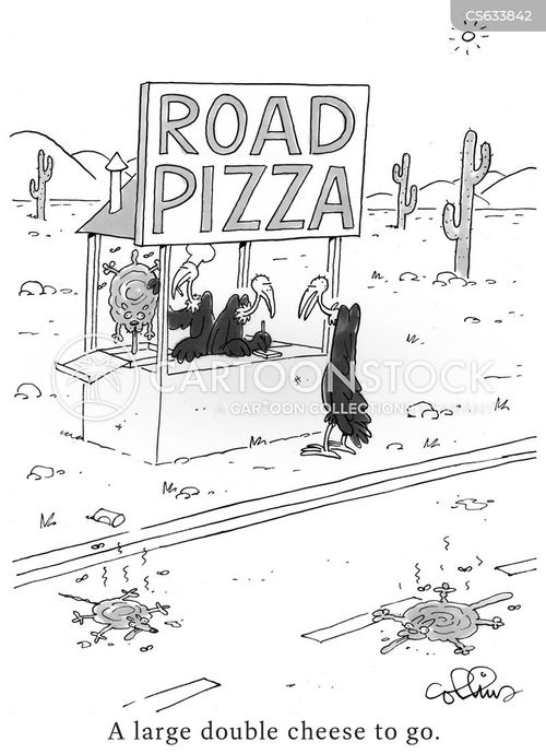 Road Pizza Cartoons and Comics - funny pictures from CartoonStock
