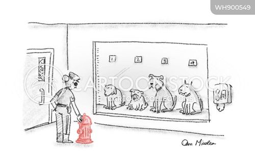 Suspect Lineup Cartoons and Comics - funny pictures from CartoonStock