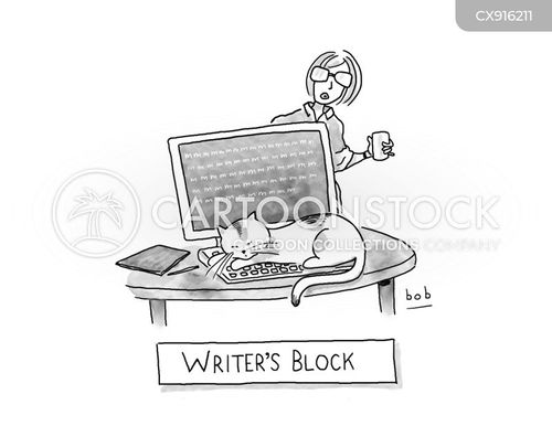 Writing Block Cartoons and Comics - funny pictures from CartoonStock