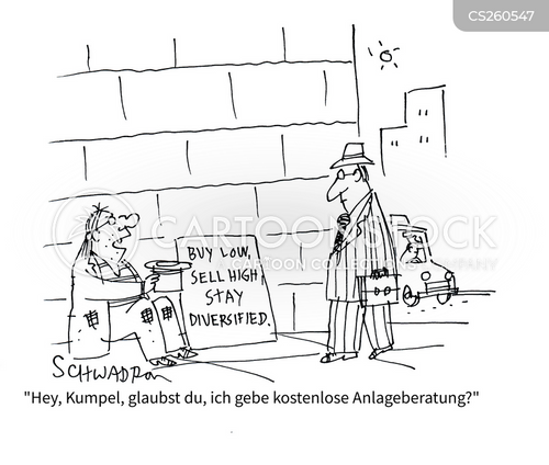 Cartoons und Karikaturen mit Investition