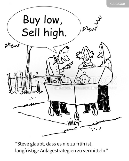 Cartoons und Karikaturen mit Investition