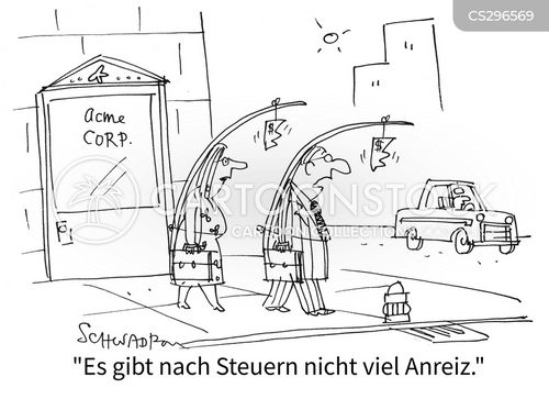 Cartoons und Karikaturen mit Steuern