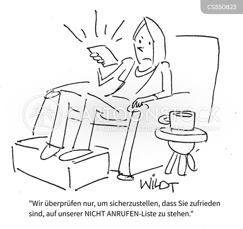 Cartoons und Karikaturen mit Anrufen