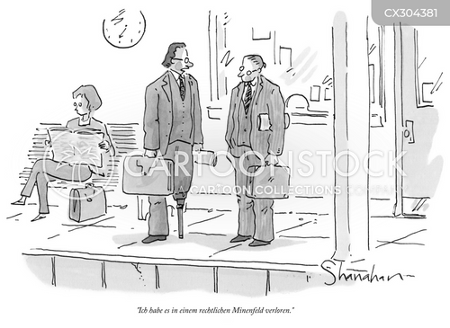 Cartoons und Karikaturen mit Amputation