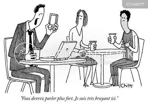 Dessins humoristique et caricaturés avec Téléphones Portables