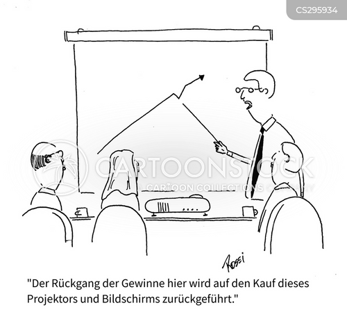 Cartoons und Karikaturen mit Beamer