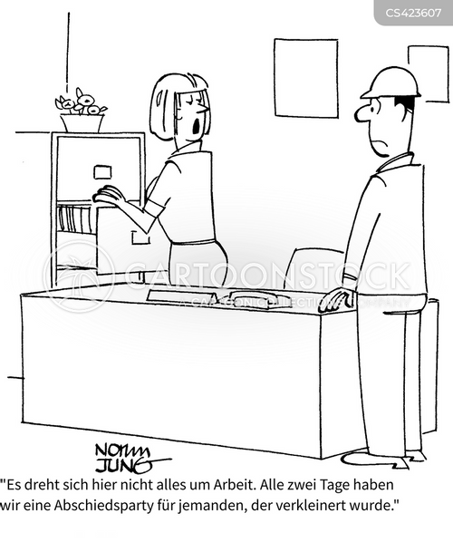 Cartoons und Karikaturen mit Abschied