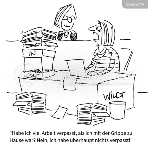Cartoons und Karikaturen mit Arbeit Vermissen