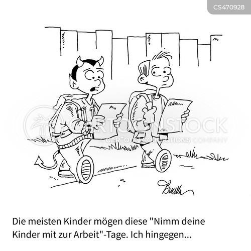 Cartoons und Karikaturen mit Kindersicht