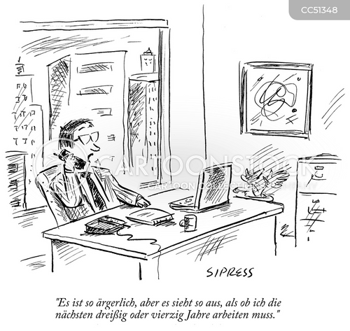 Cartoons und Karikaturen mit Arbeitszeit