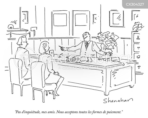 Dessins humoristique et caricaturés avec Paiements Numériques