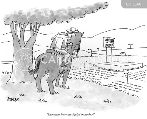 Dessins humoristique et caricaturés avec Cowboys Racistes