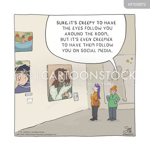 Online Stalking Cartoons and Comics - funny pictures from CartoonStock