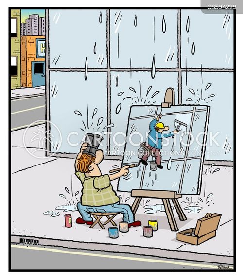Window Cleaning Cartoons and Comics - funny pictures from CartoonStock