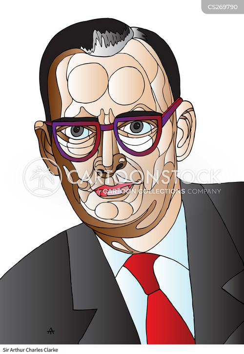 Cartoons und Karikaturen mit Arthur C. Clarke