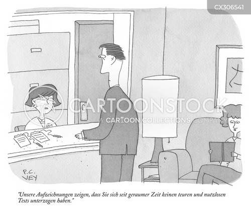 Cartoons und Karikaturen mit Sinnlose Medizinische Tests