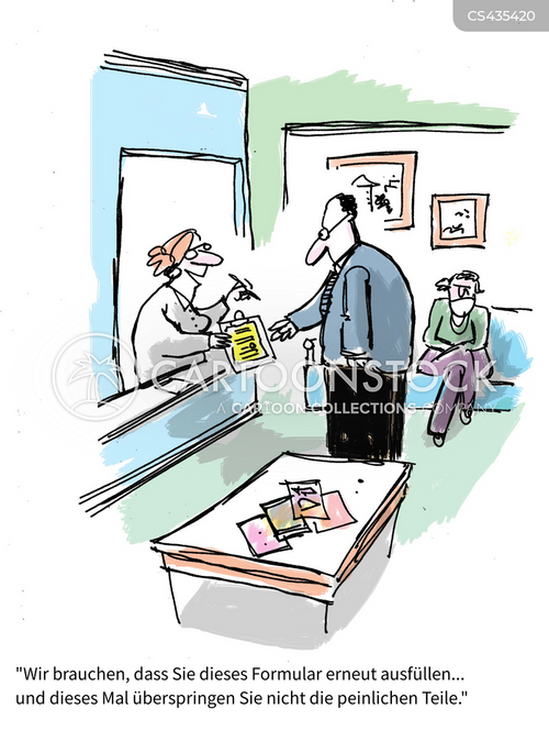 Cartoons und Karikaturen mit Formular
