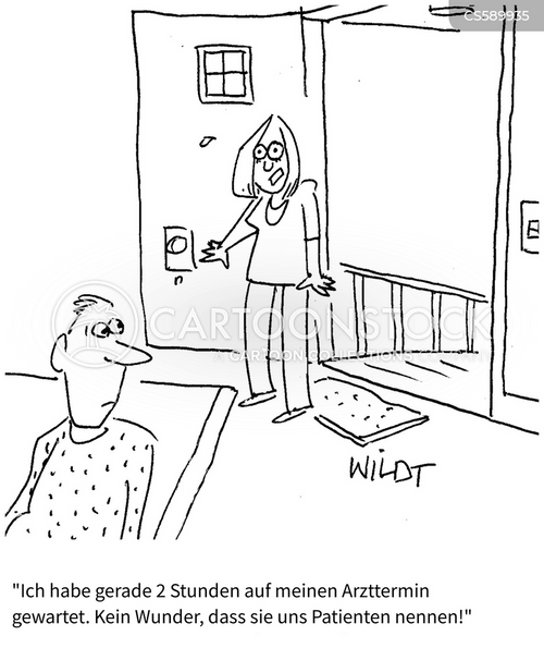 Cartoons und Karikaturen mit Arzttermin