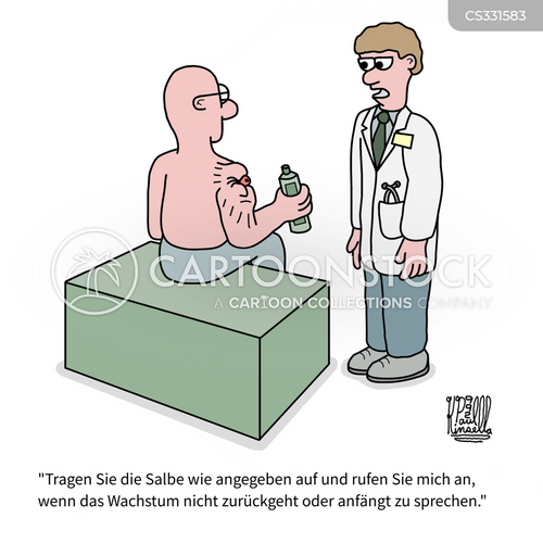 Cartoons und Karikaturen mit Dermatologieklinik