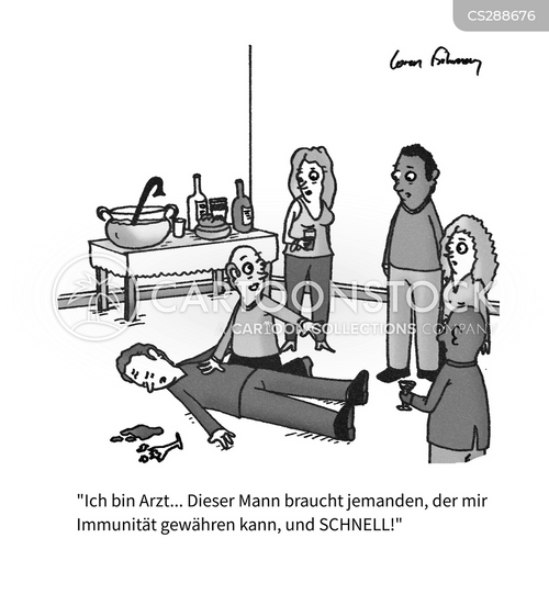 Cartoons und Karikaturen mit Notarzt