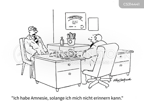 Cartoons und Karikaturen mit Amnesie-symptome