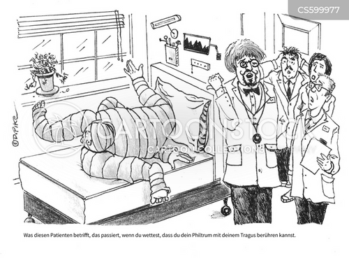 Cartoons und Karikaturen mit Philtrum