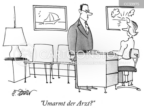 Cartoons und Karikaturen mit Sprechstundenhilfe