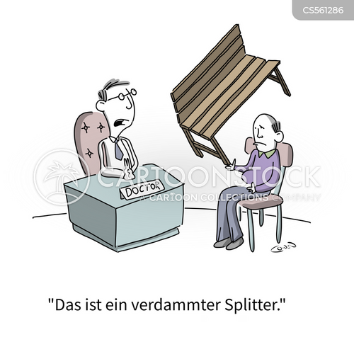 Cartoons und Karikaturen mit Entfernen Von Splittern