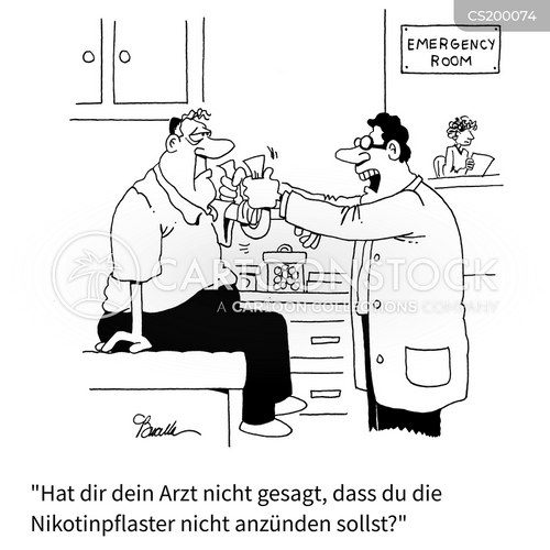 Cartoons und Karikaturen mit Notarzt