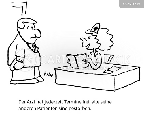 Cartoons und Karikaturen mit Arzt