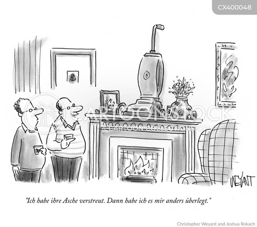 Cartoons und Karikaturen mit Gedenkstätte