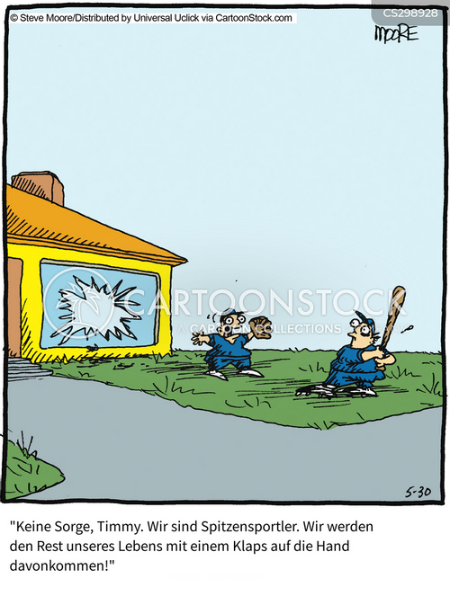 Cartoons und Karikaturen mit Disziplin Im Sport